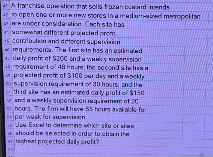 Need Help With Excel Part And The Constraints This Is