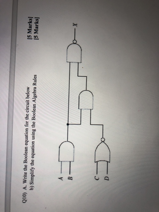Solved Q10 A Write The Boolean Equation For The Circuit 