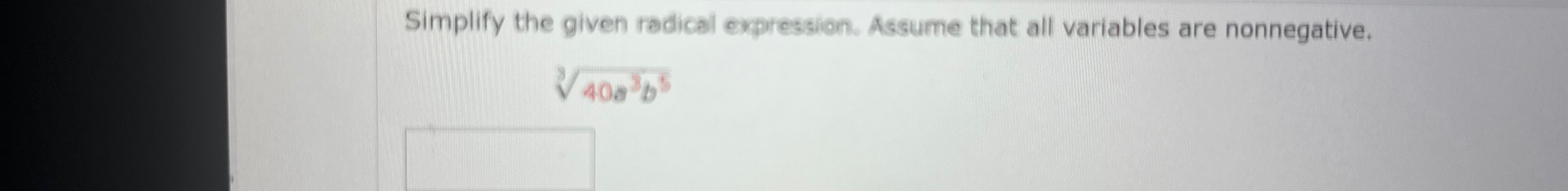 Solved Simplify the given redical expression. Assume that | Chegg.com