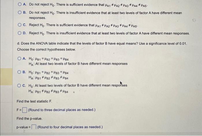 Solved Examine the following two-factor analysis of variance | Chegg.com