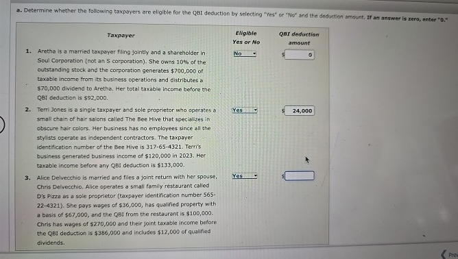 Solved a. ﻿Determine whether the following taxpayers are | Chegg.com
