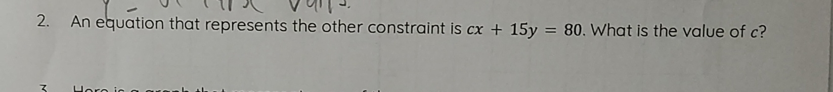Solved An equation that represents the other constraint is | Chegg.com