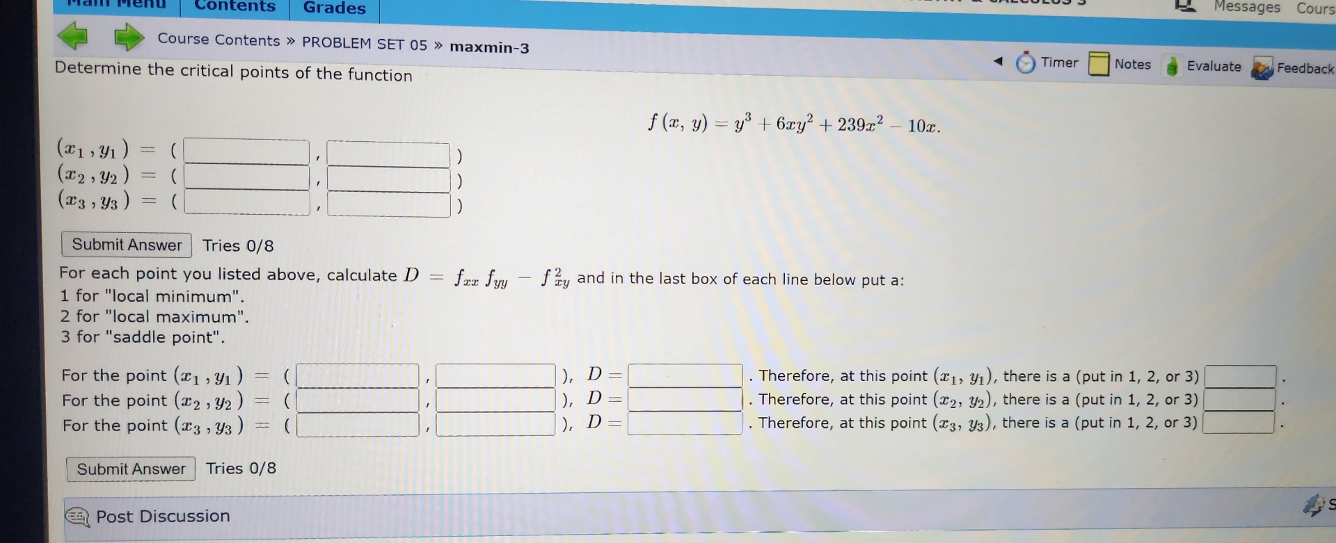 Solved Determine the critical points of the | Chegg.com