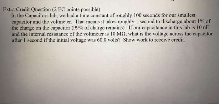 Solved Extra Credit Question (2 EC points possible) In the | Chegg.com