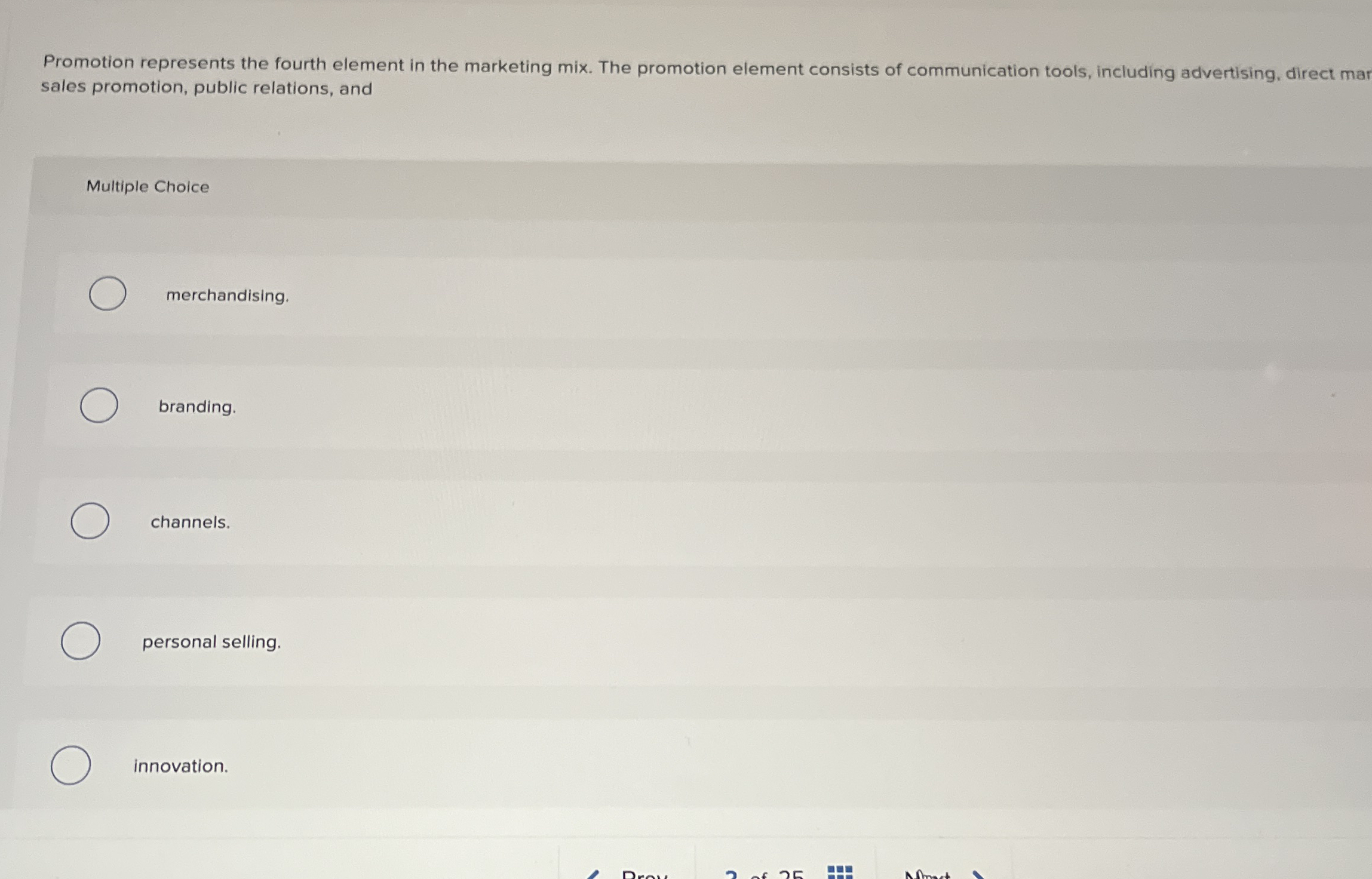 Solved Promotion represents the fourth element in the | Chegg.com