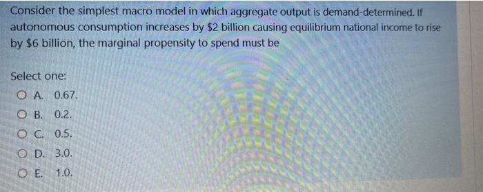 Solved Consider the simplest macro model in which aggregate | Chegg.com