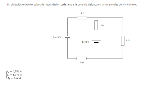Solved En el siguiente circuito, calcula la intensidad en | Chegg.com