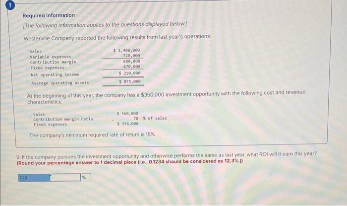 Solved Required information [The following information | Chegg.com