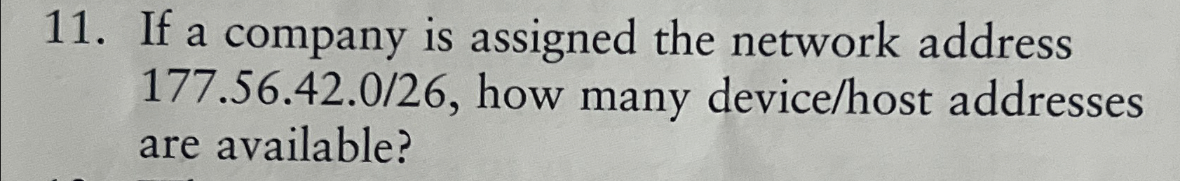 Solved If a company is assigned the network address | Chegg.com