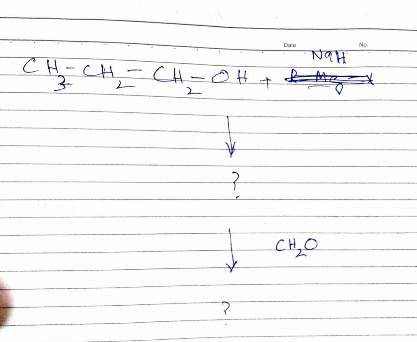 Solved CH3-CH2-CH2-OH + ﻿NaH Write the mechanism | Chegg.com