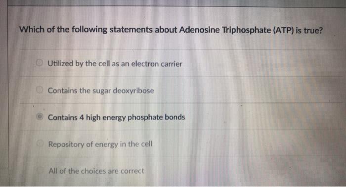 Solved Which of the following statements about Adenosine | Chegg.com