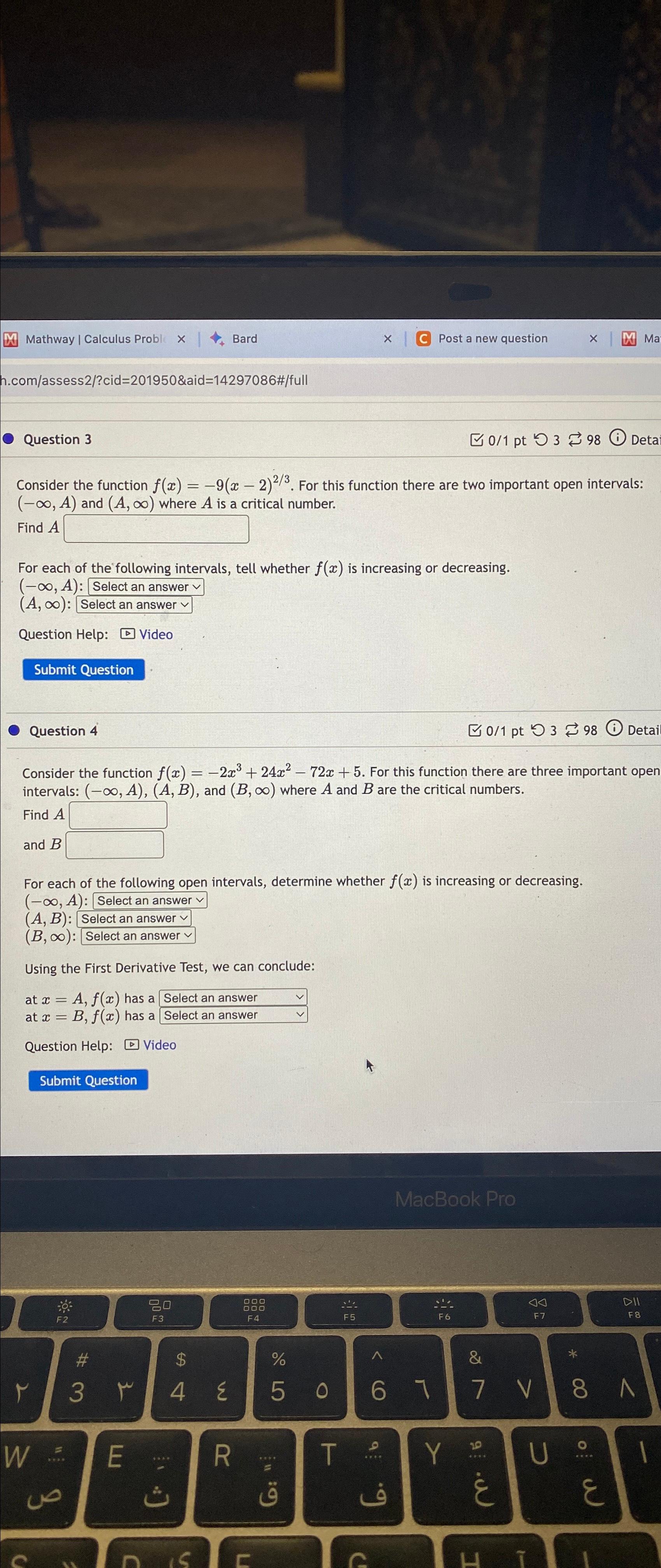 Solved WMathway | ﻿Calculus Prob|BardPost a new | Chegg.com