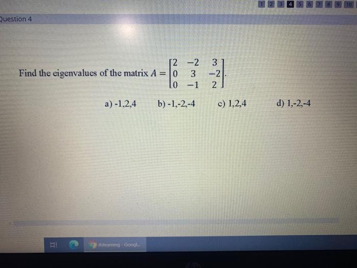 Solved question 1 Let A be an n x n symmetric matrix. Then, | Chegg.com