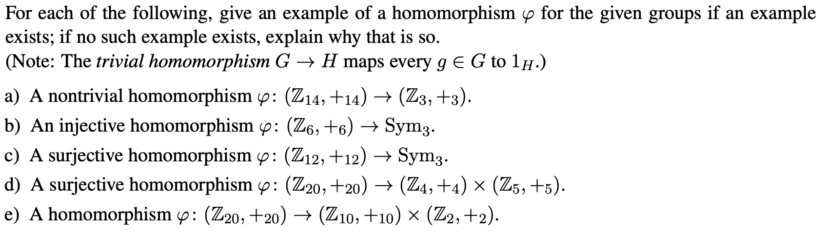 Solved For each of the following, give an example of a | Chegg.com