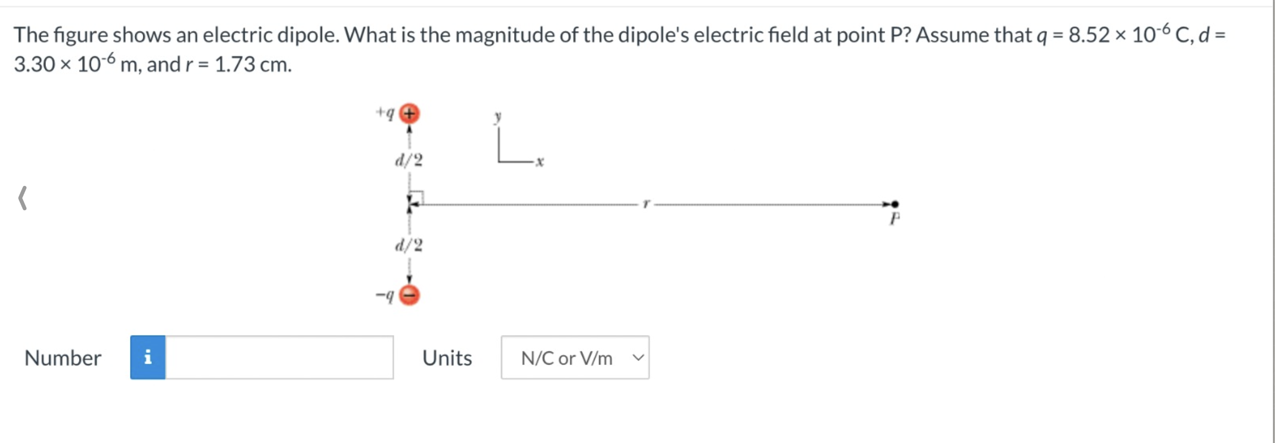 Solved The figure shows an electric dipole. What is the | Chegg.com