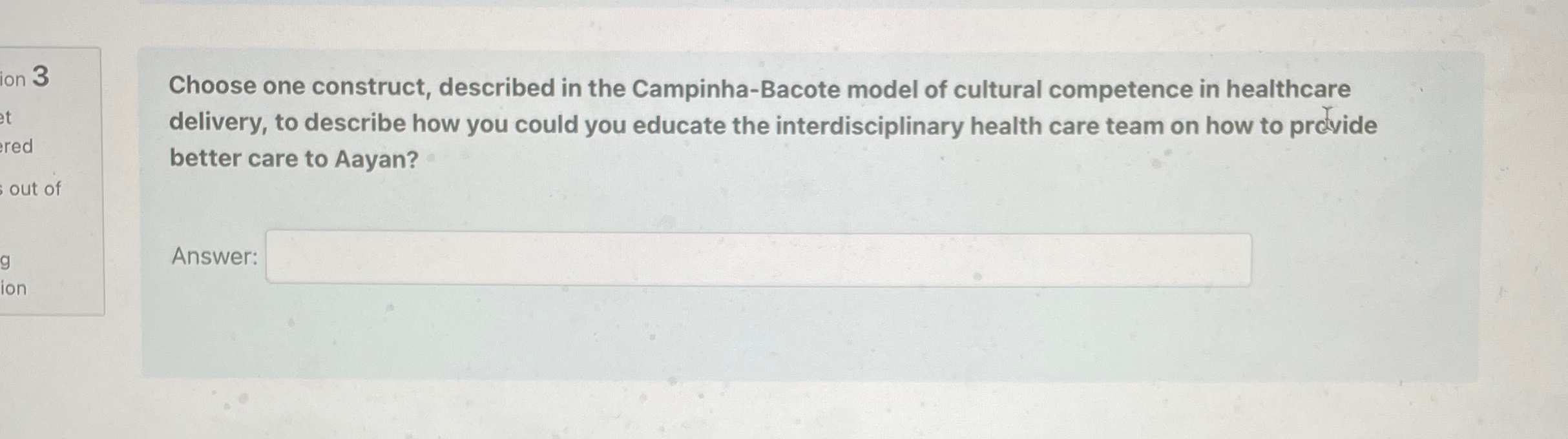 Solved Choose one construct, described in the | Chegg.com