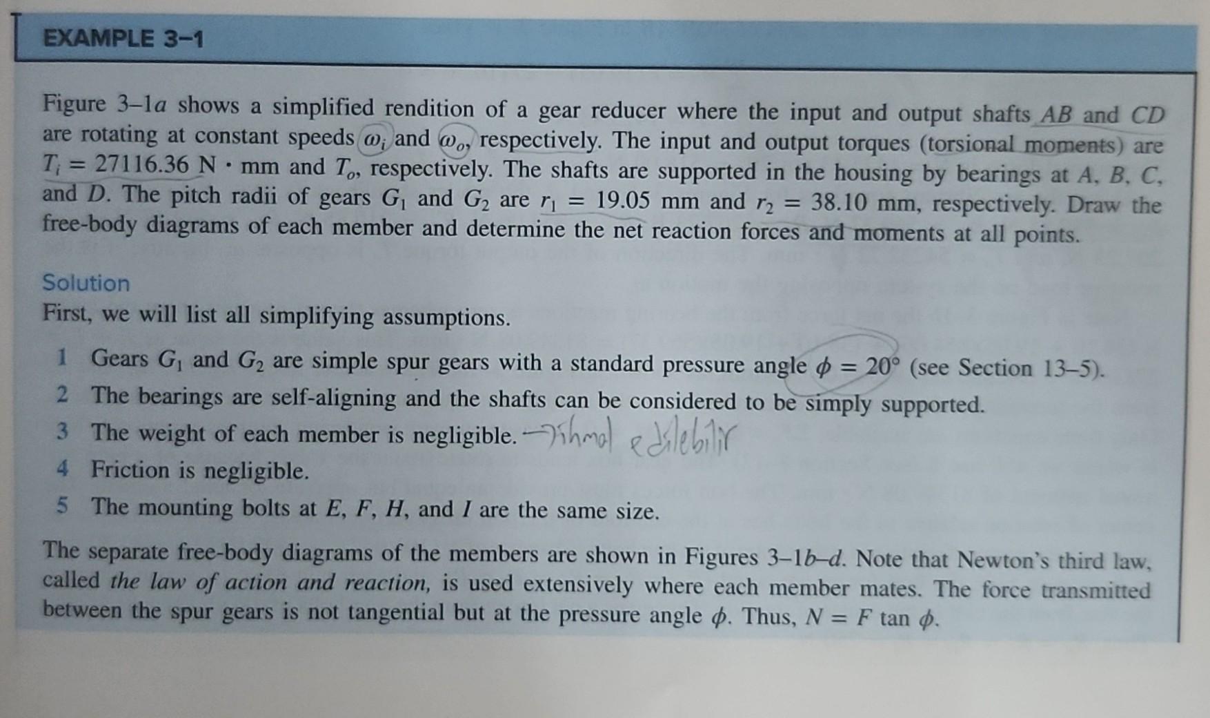 Solved Figure 3-1a shows a simplified rendition of a gear | Chegg.com