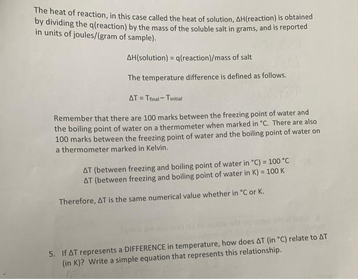 Solved 3. How does the amount of heat absorbed by one | Chegg.com