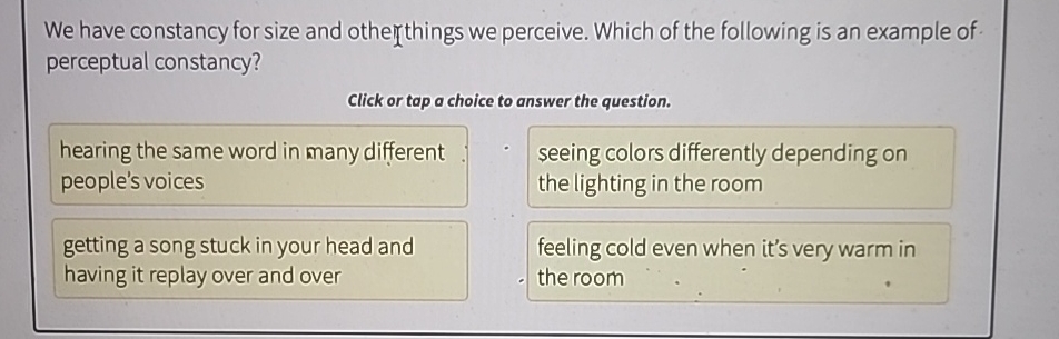 Solved We have constancy for size and otherthings we | Chegg.com
