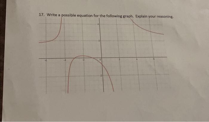 Solved 17 Write A Possible Equation For The Following 