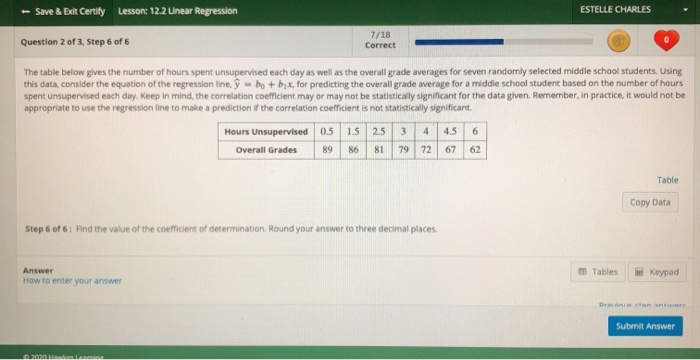 Solved ESTELLE CHARLES - Save & Exit Certify Lesson: 12.2 | Chegg.com