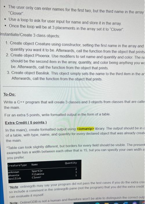 Solved nclude 〈iostream〉 ing namespace std; Write classes | Chegg.com