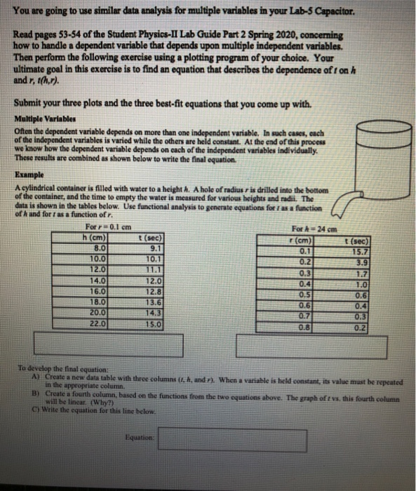 Solved You are going to use similar data analysis for | Chegg.com