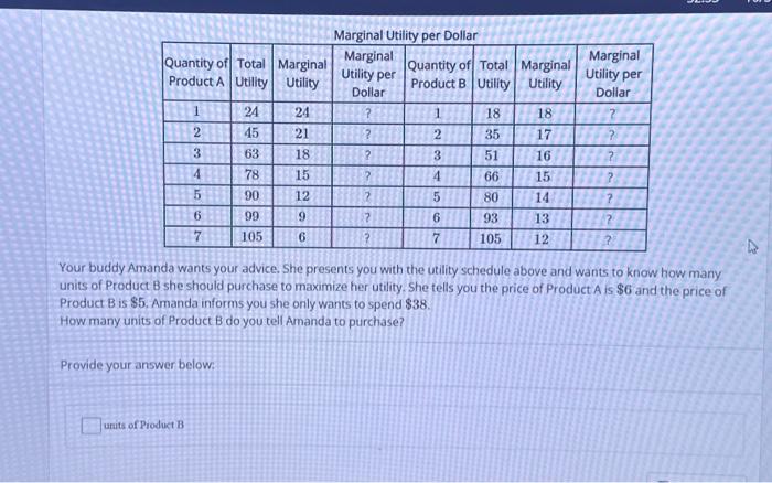 Solved Your buddy Amanda wants your advice. She presents you | Chegg.com