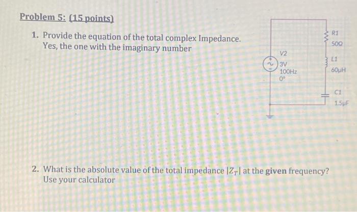 Solved 1. Provide the equation of the total complex | Chegg.com