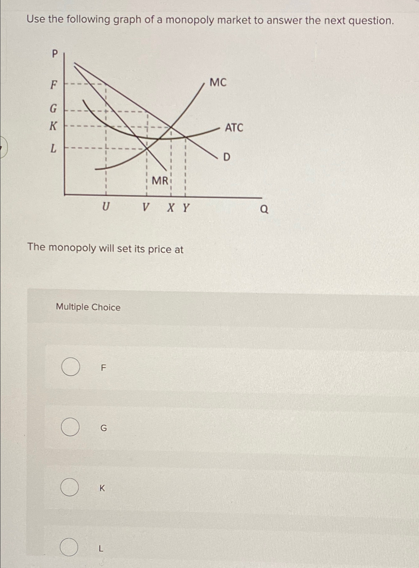 Solved Use the following graph of a monopoly market to | Chegg.com