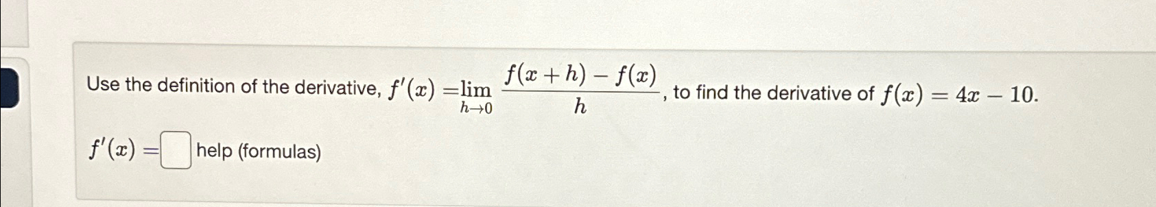 Solved Use the definition of the derivative, | Chegg.com