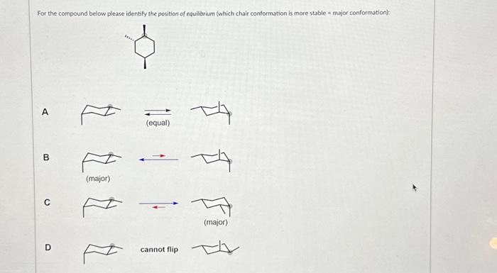 Solved For the compound below please identify the position | Chegg.com