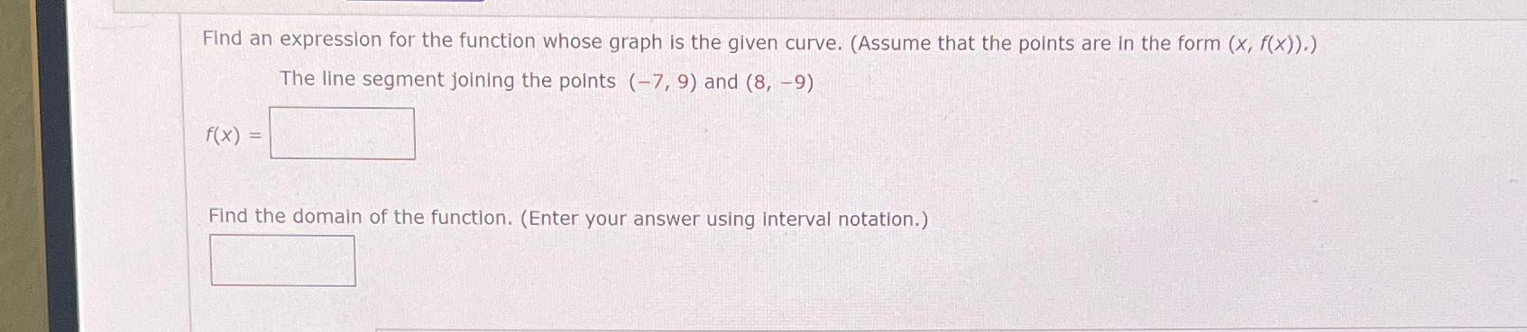 Solved Find an expression for the function whose graph is | Chegg.com