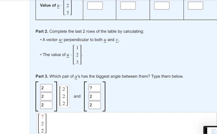 Solved Part 1. Complete the first 4 rows of the table using | Chegg.com
