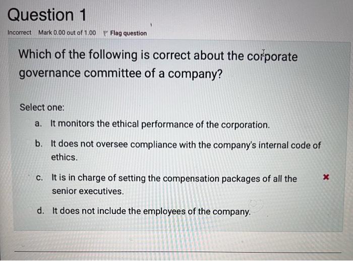 Solved Which of the following is correct about the corporate | Chegg.com