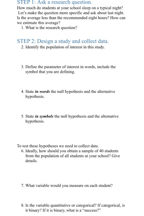 Solved STEP 1: Ask a research question. How much do students | Chegg.com