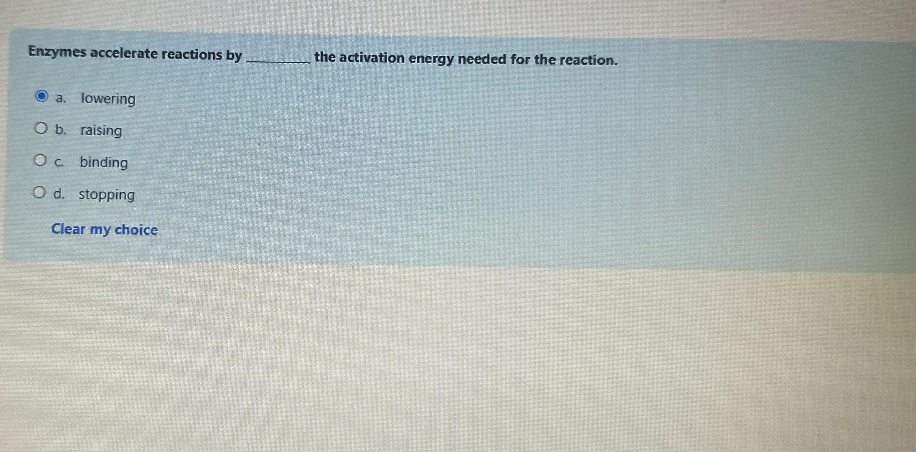 Solved Enzymes accelerate reactions by the activation energy | Chegg.com