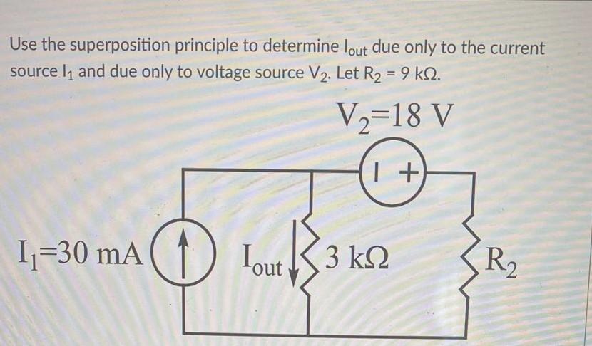 Solved Use superposition to determine Vout in terms of a | Chegg.com