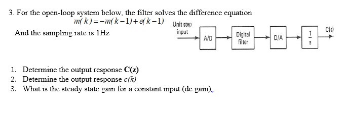 Solved 2. Given a open-loop system with a unit step input as | Chegg.com