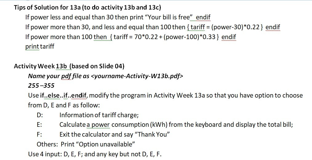 Solved Tips of Solution for 13a (to do activity 13b and 13c) | Chegg.com
