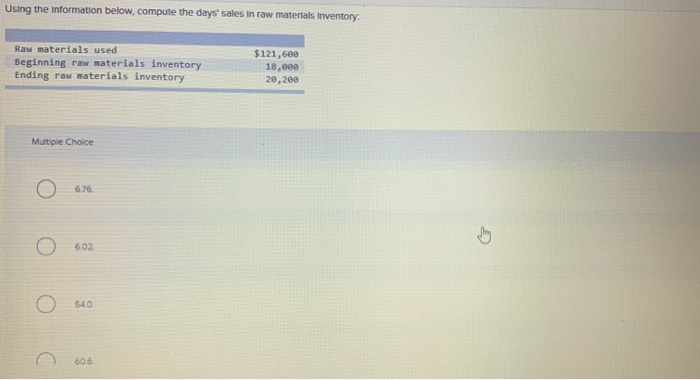 Solved Using the information below, compute the days' sales | Chegg.com