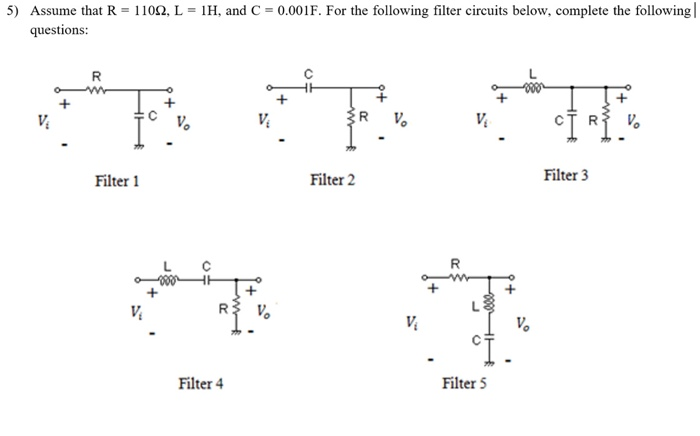 Solved (a) [10 points] For the filter circuits above, | Chegg.com