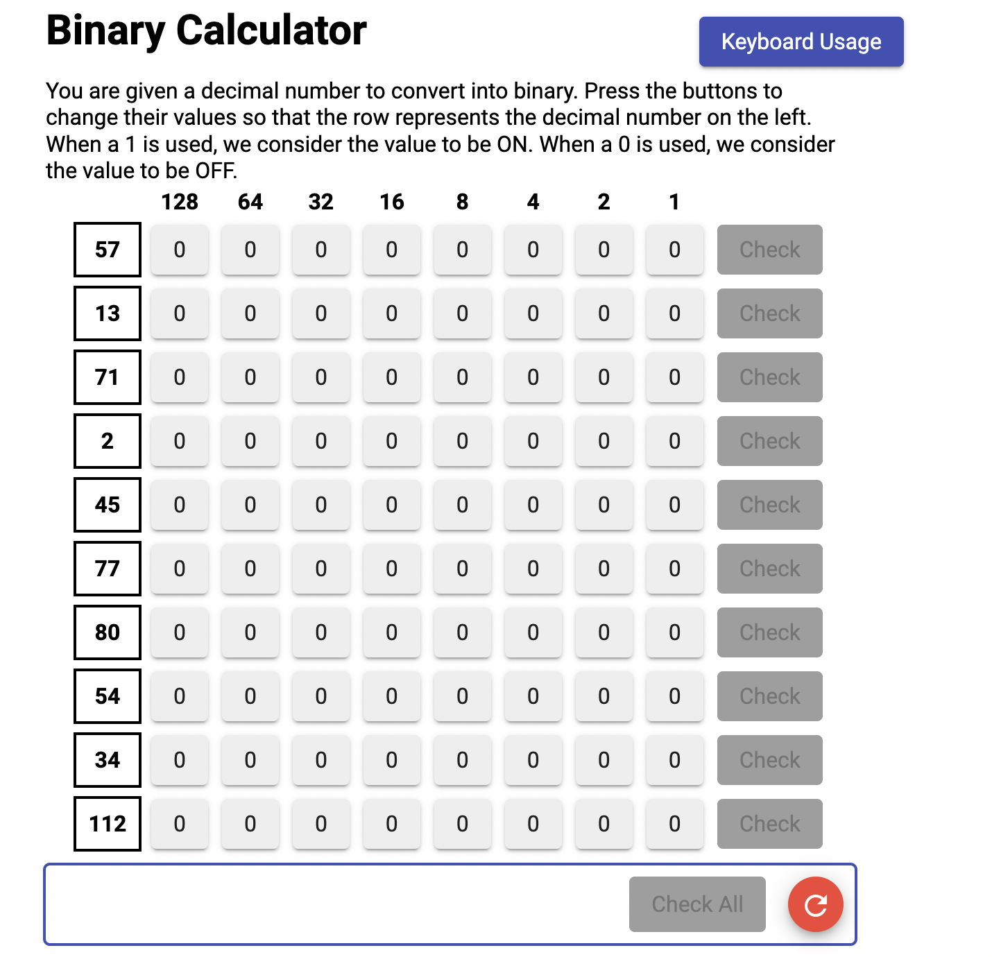Solved Binary Calculatoryou Are Given A Decimal Number To