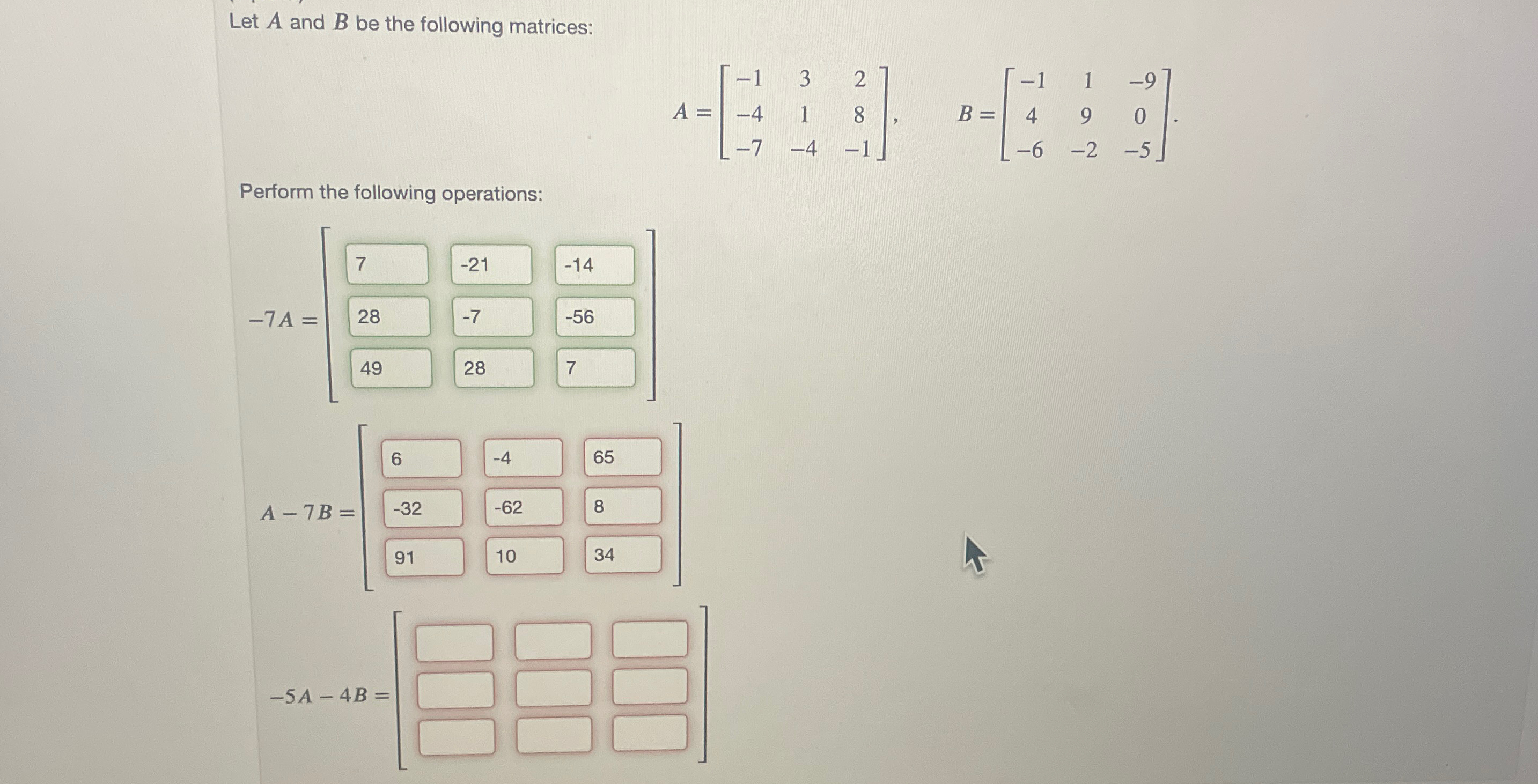 Solved Let A and B ﻿be the following | Chegg.com