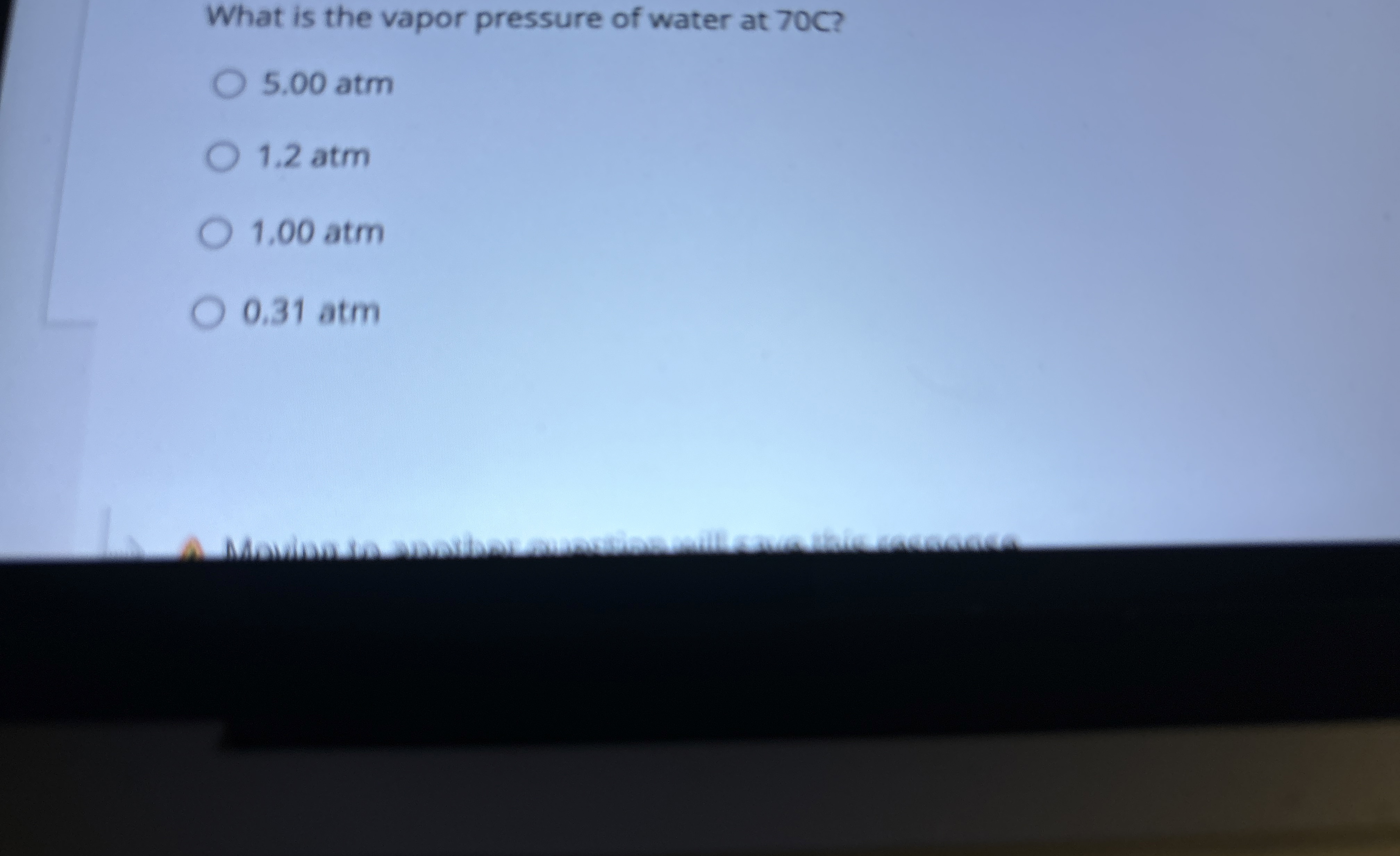 Solved What is the vapor pressure of water at 70 ﻿C ?5.00 | Chegg.com