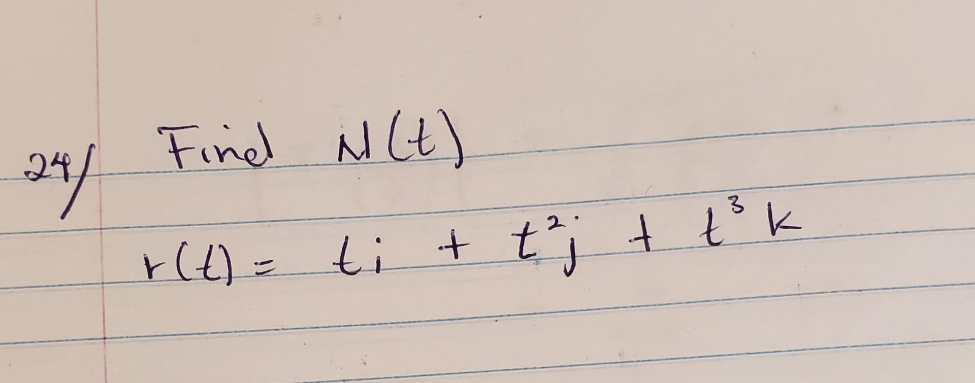 Solved Find N(t)r(t)=t i+t2j+t3k | Chegg.com