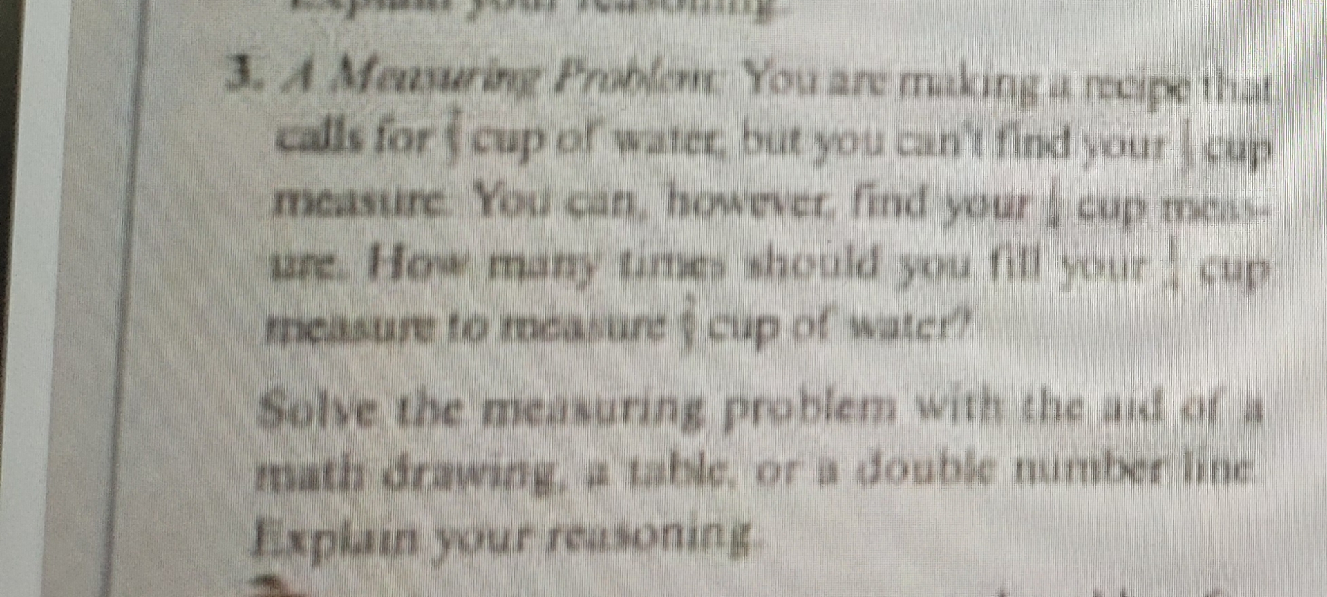 Solved A Measuring Problem You are making a recipe that | Chegg.com