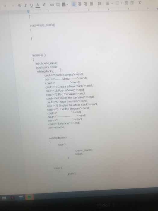 Solved #include using namespace std int stack(10), num = | Chegg.com