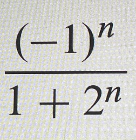 Solved 1+2n(−1)n | Chegg.com