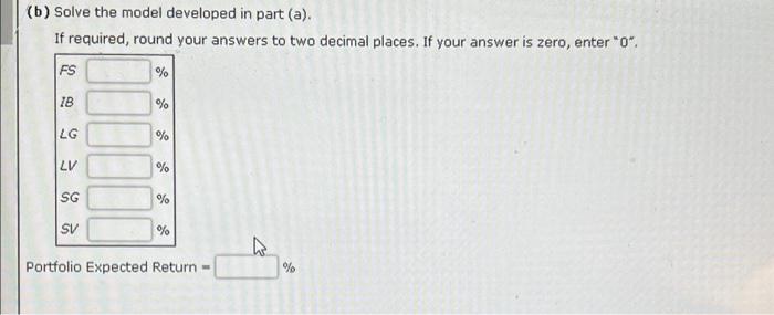 Solved A second version of the Markowitz portfolio model | Chegg.com